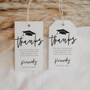 Graduation Favor Tag , Graduation Thank You Tag, Class of 2022 ...