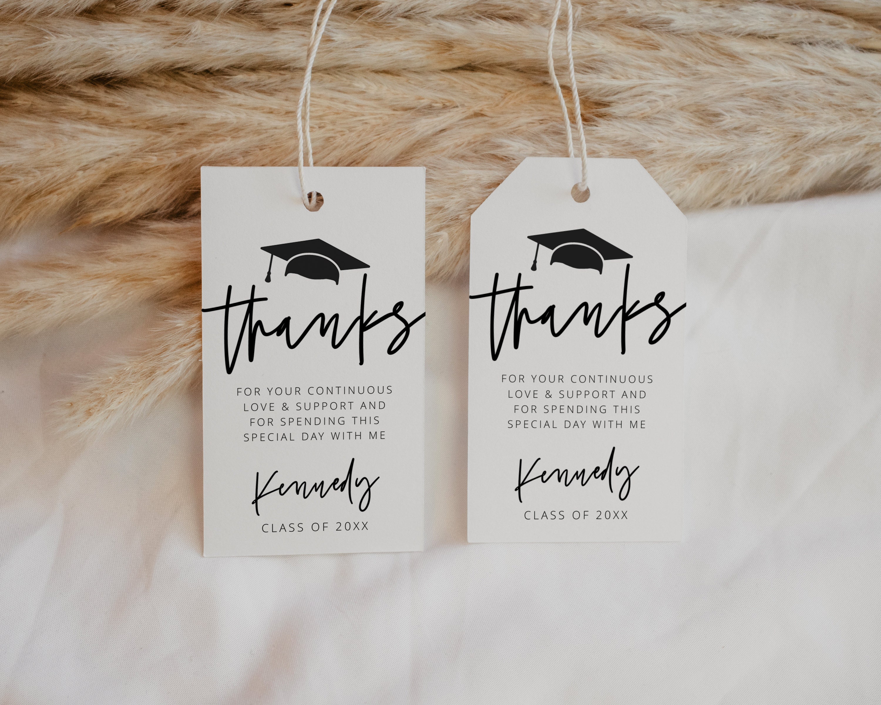 Graduation Favor Tag Graduation Thank You Tag Class of - Etsy