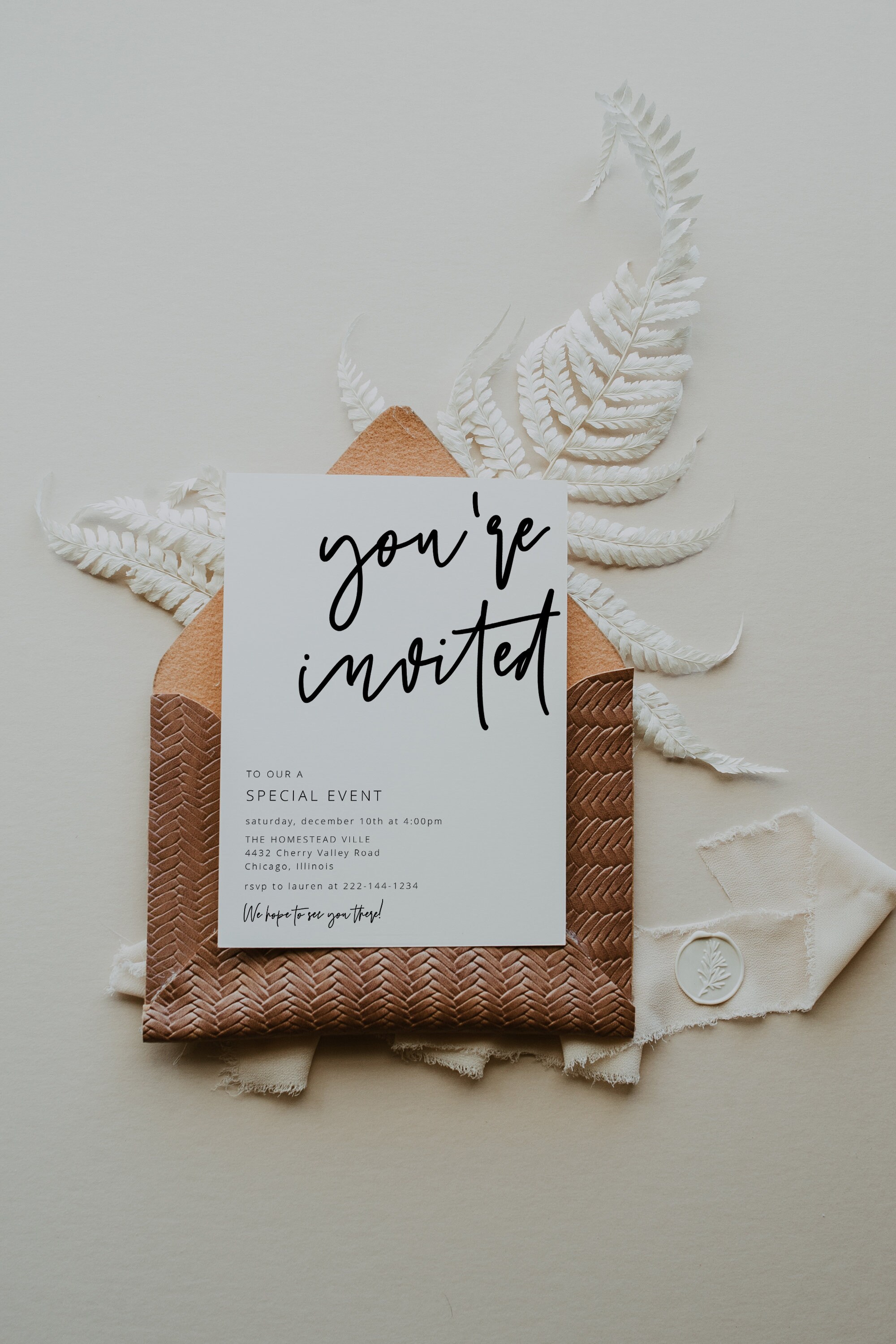 Modern Business Invitation Template, Minimalist You're Invited, Special ...