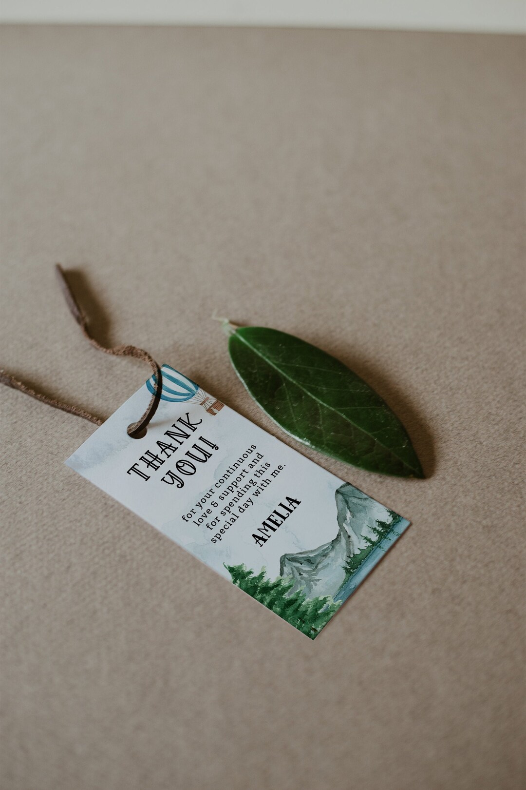 Mountain Favor Tag Template, Adventure Await Favor Tag, Baby Shower ...