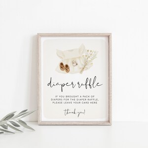 Girl Baby Shower Invitation Set Template, Diaper Sign, Book, Boho Baby ...
