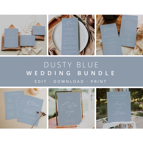 Dusty Blue Wedding - Etsy