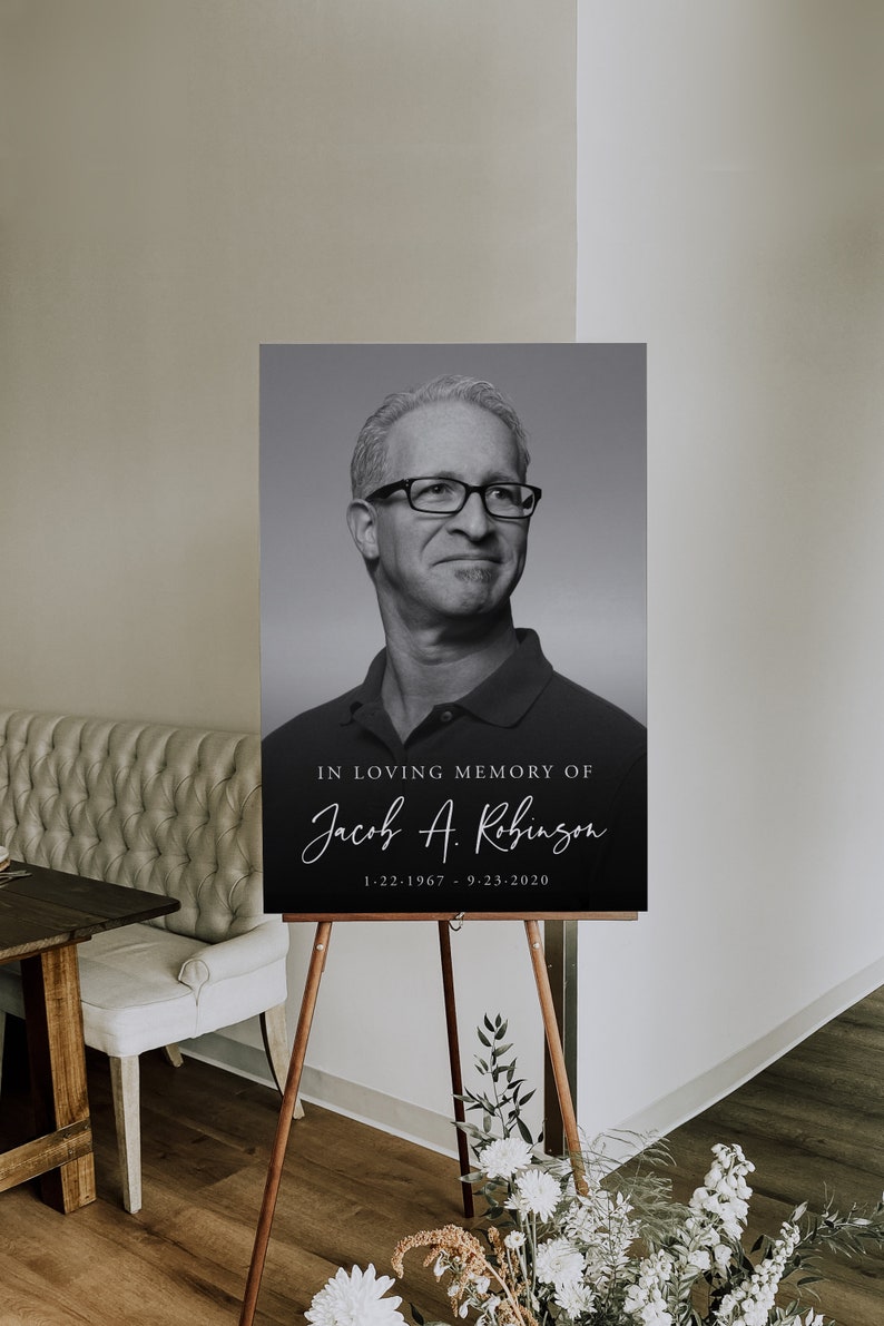 In Loving Memory Sign Funeral Welcome Sign Editable Poster - Etsy
