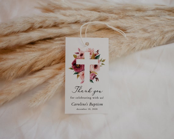 Baptism Favor Tags Template Printable Baptism Favor Tags - Etsy