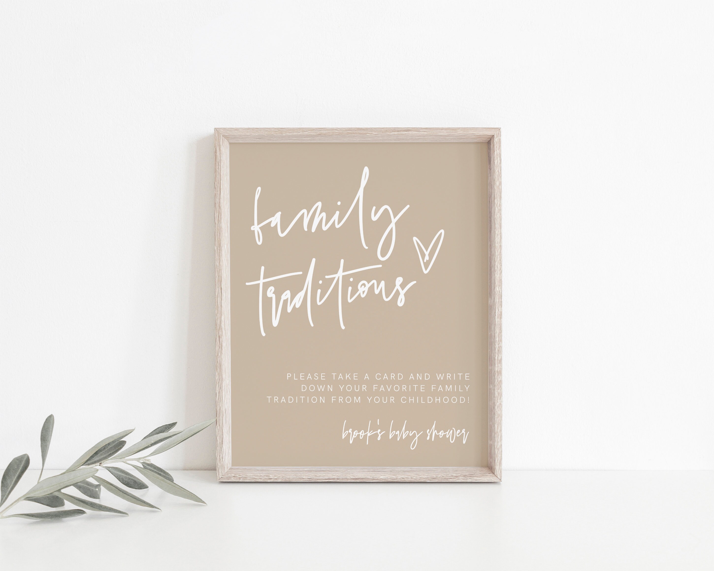 Family Traditions Sign and Card Baby Shower Share a Memory - Etsy