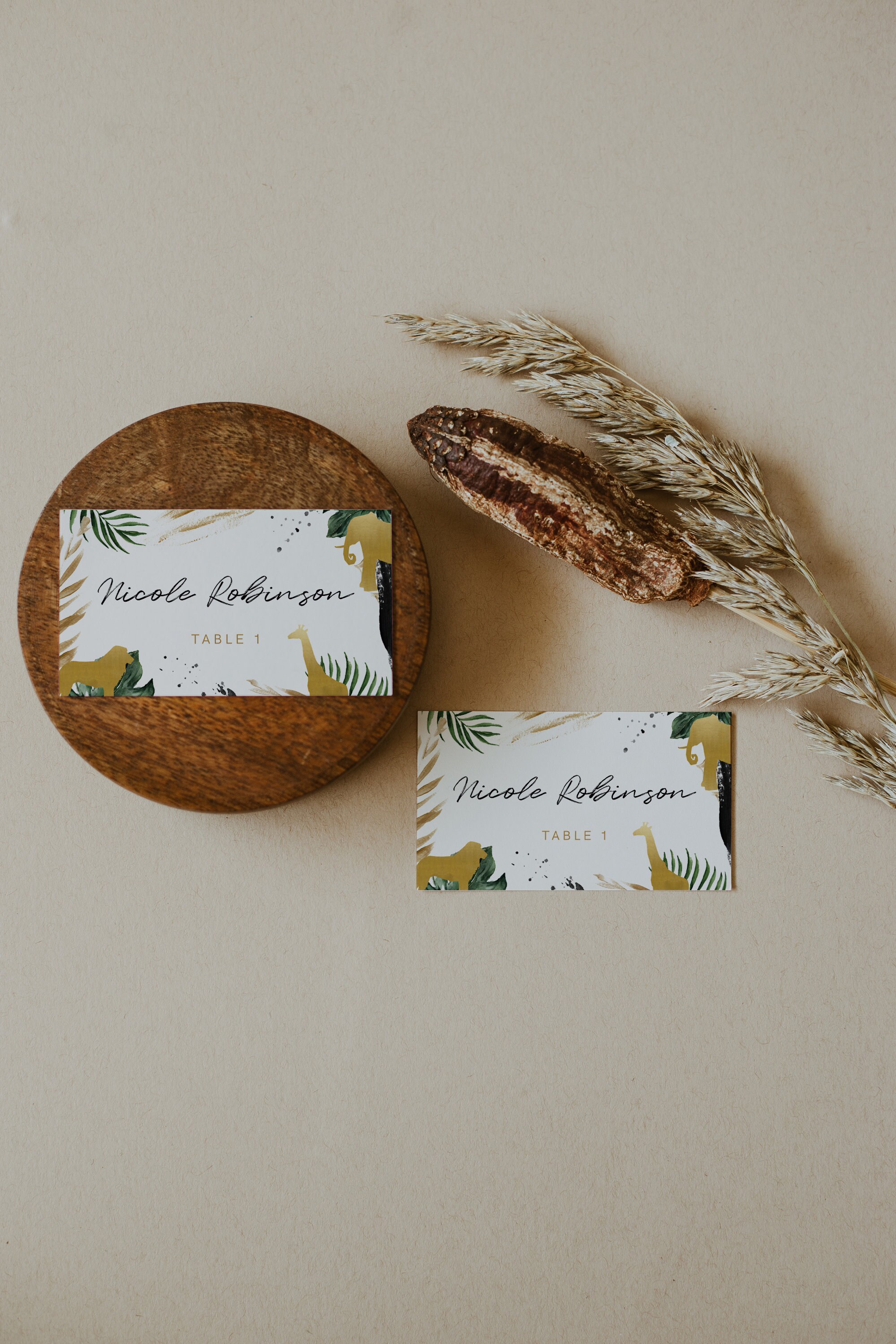 Safari Food Labels Animals Jungle Safari Buffet Cards - Etsy