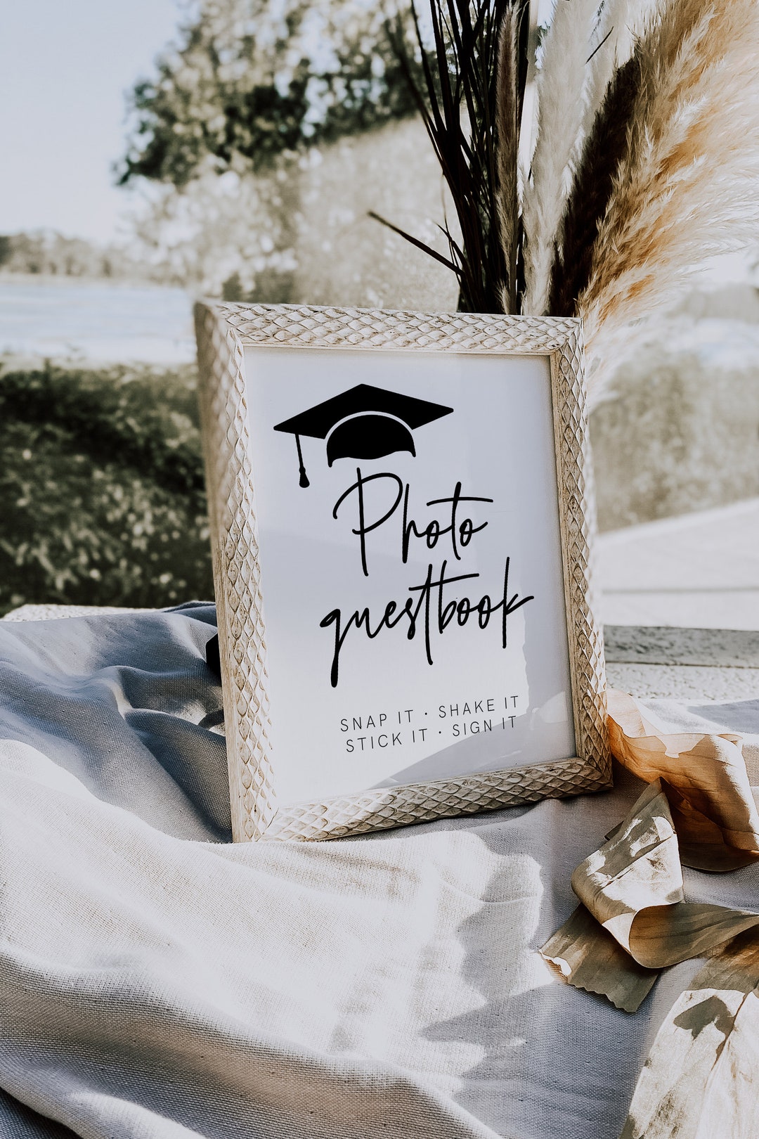 Graduation Photo Guest Book, Graduation Guest Book Sign, Printable ...