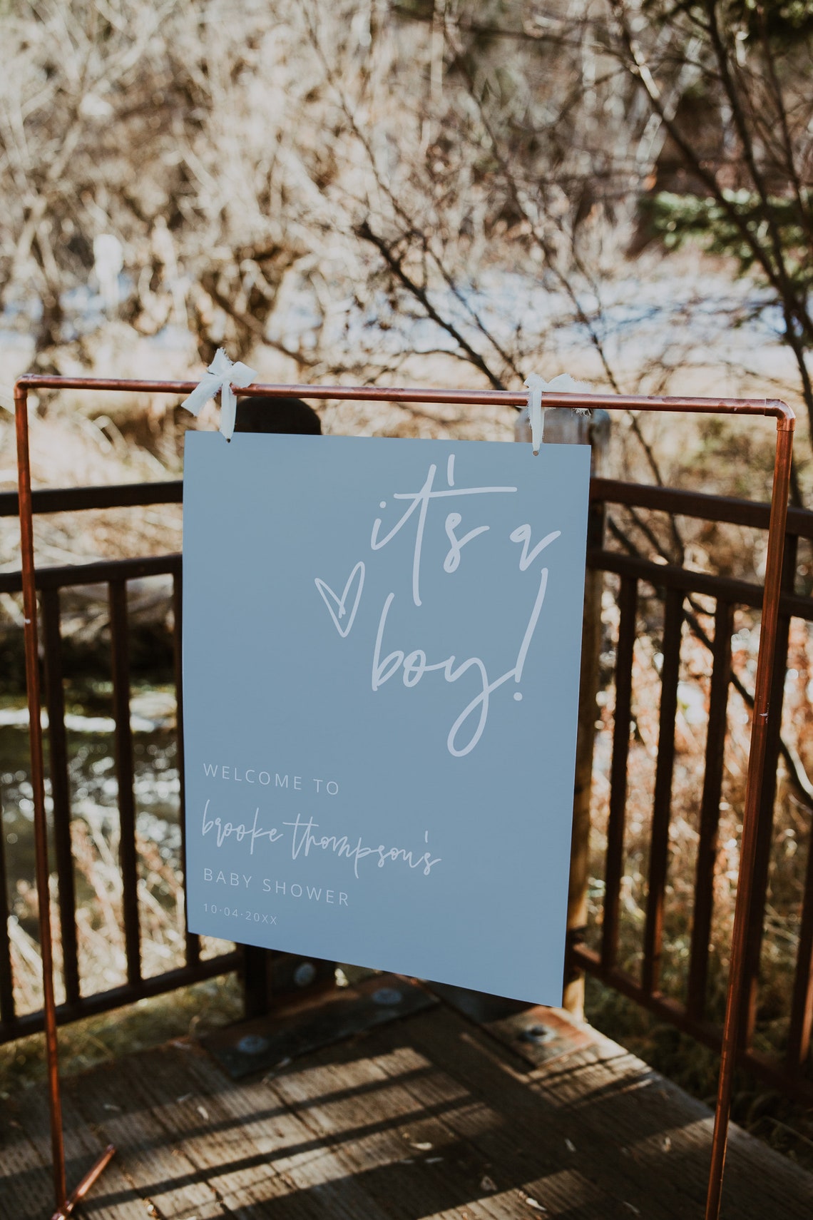 It's a Boy Welcome Sign Template, Modern Baby Shower Sign, Clean ...