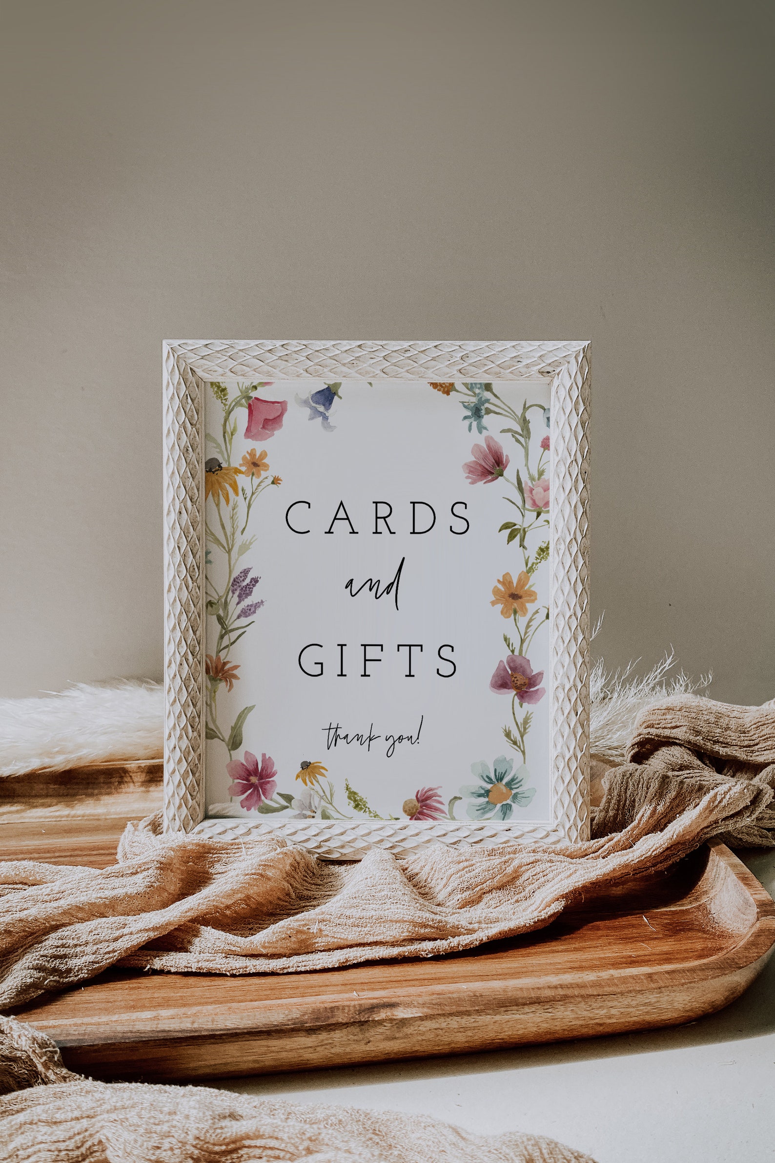 Wildflower Cards and Gifts Sign Printable Wildflower Wedding - Etsy