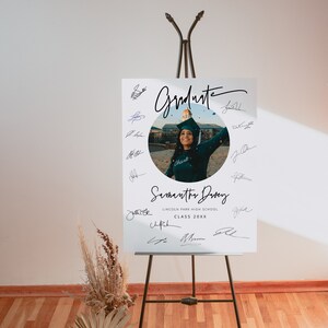 Graduation Signature Board Template, Signature Sign, Graduate Poster ...