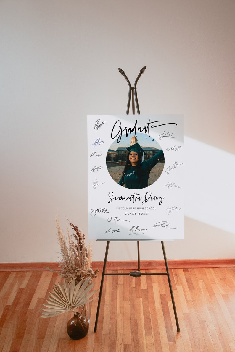 Graduation Signature Board Template Signature Sign Graduate - Etsy