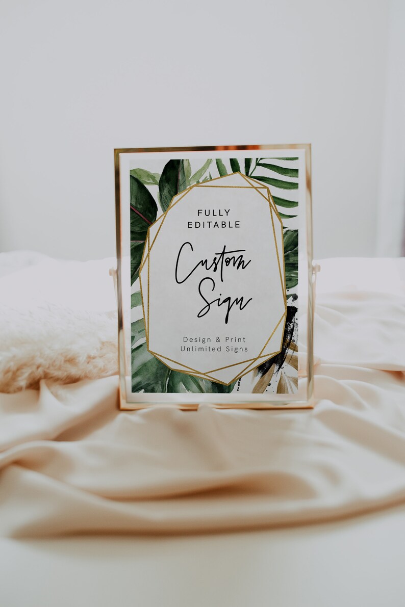 Tropical Sign Template Custom Sign Tropical Sign Printable - Etsy