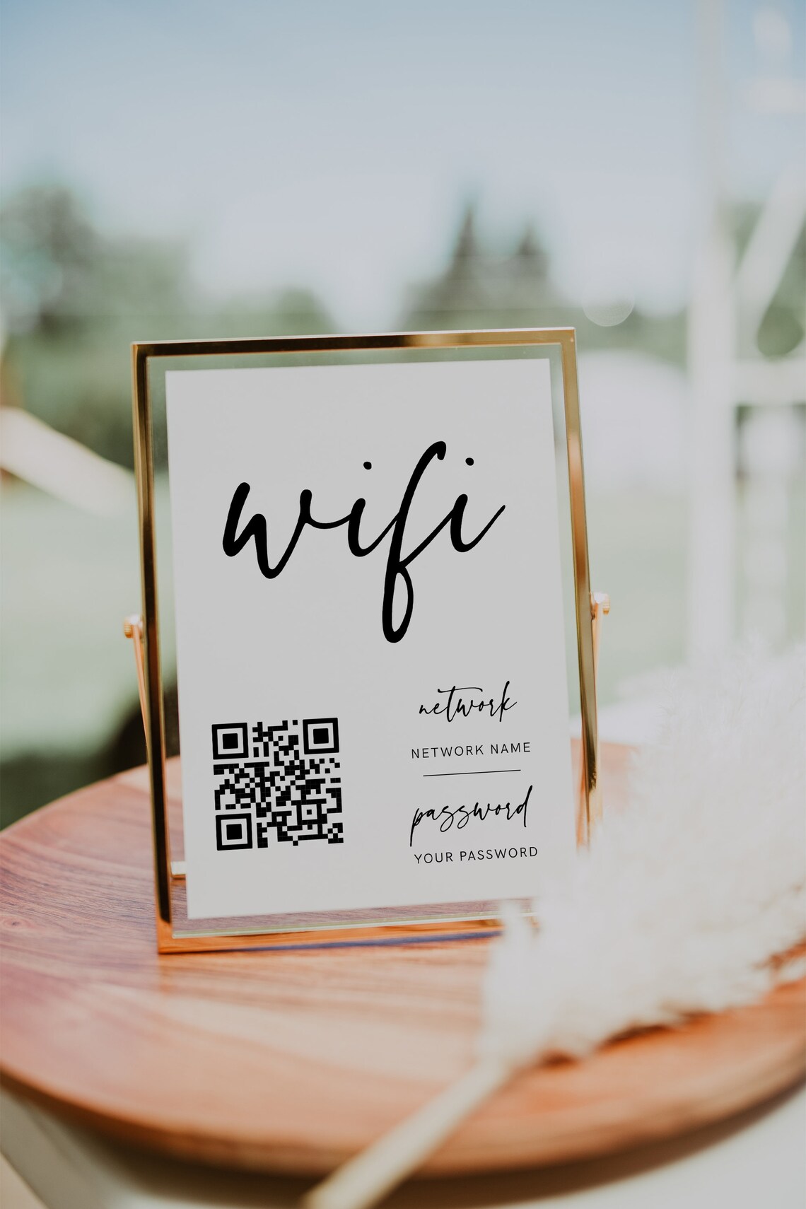Wifi QR Code Sign Wifi Password Sign Printable Editable Wifi - Etsy