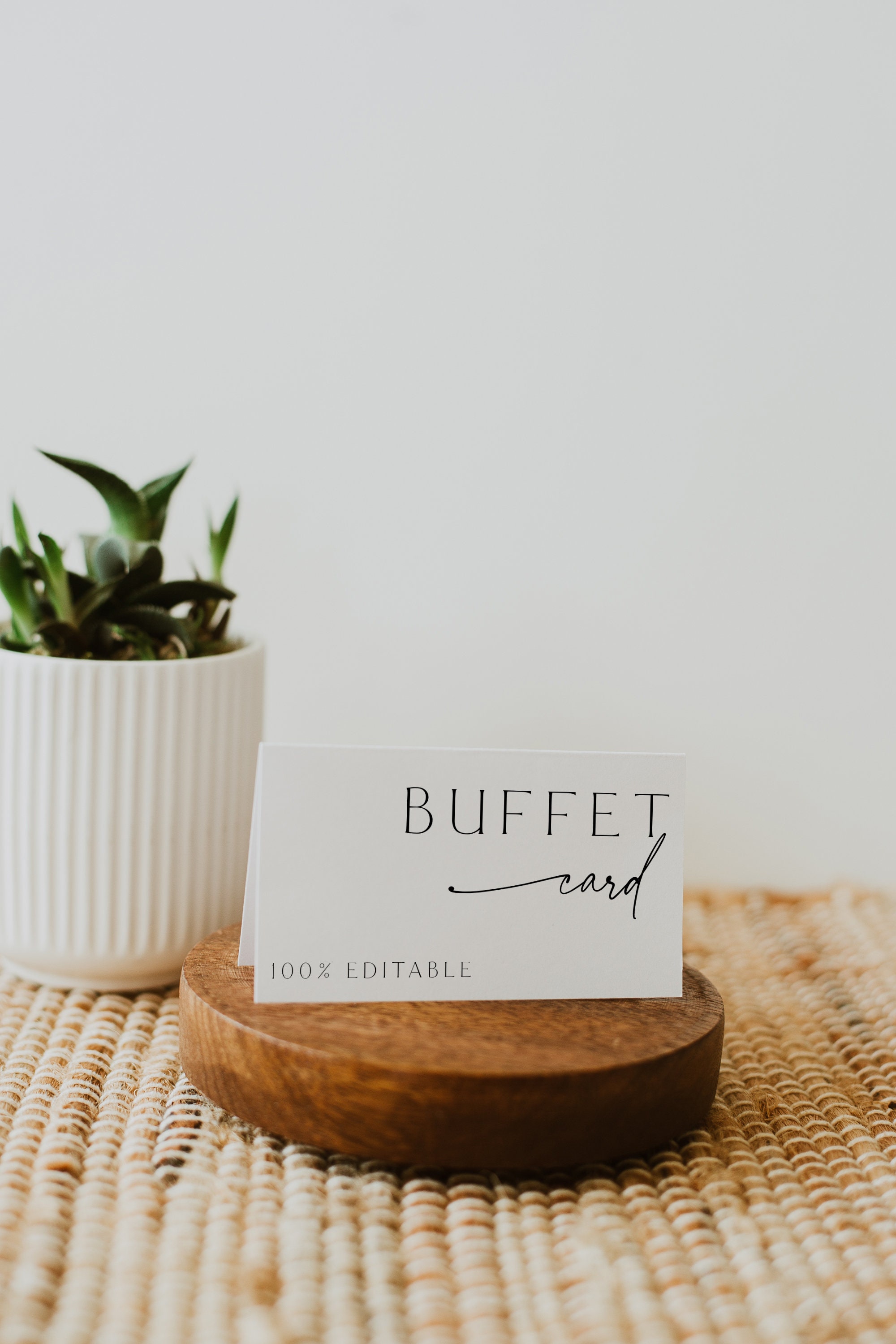 Minimalist Buffet Card Template, Food Labels Cards, Blue Wedding Buffet ...