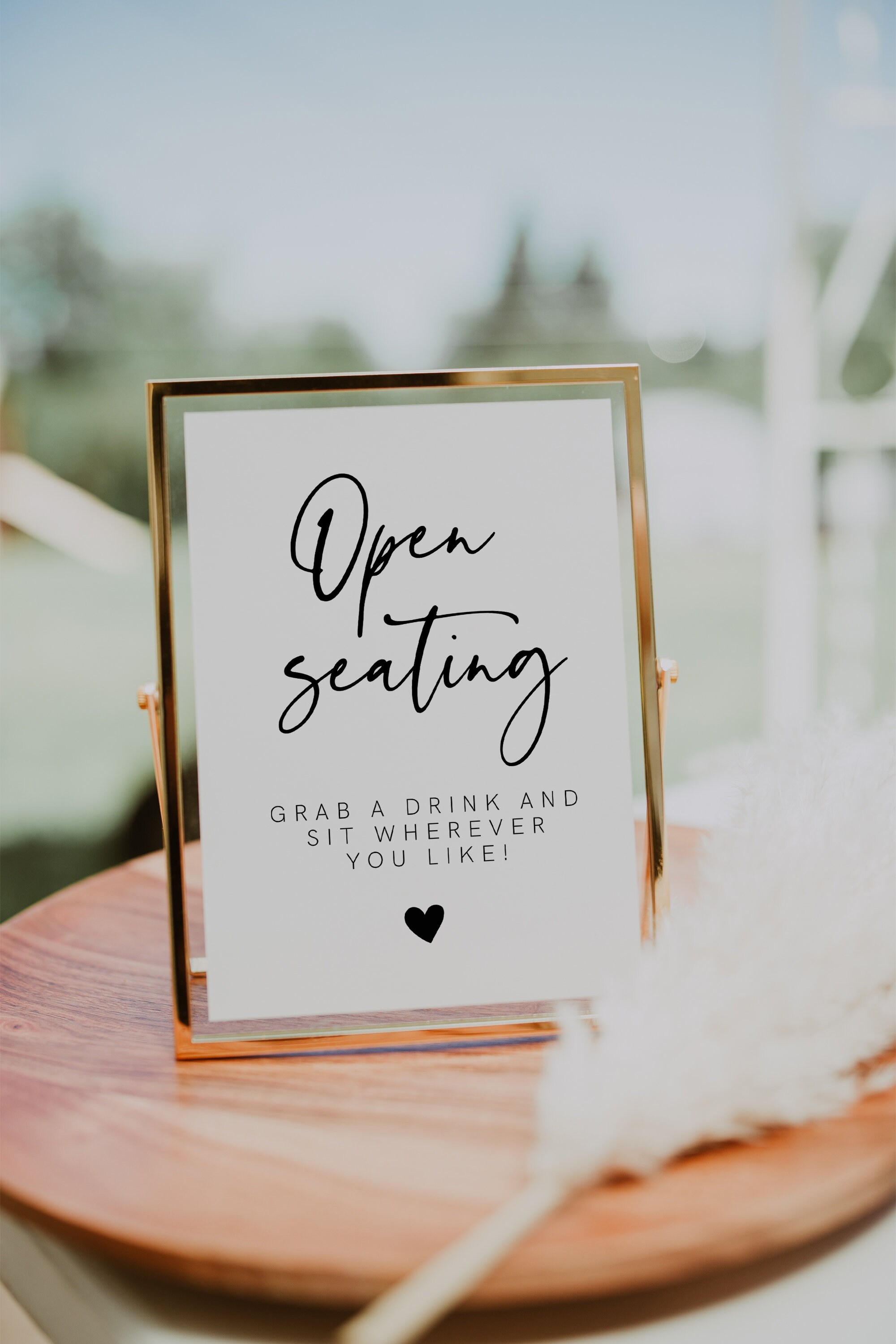 Open Seating Sign Template Printable Open Seating Sign No - Etsy
