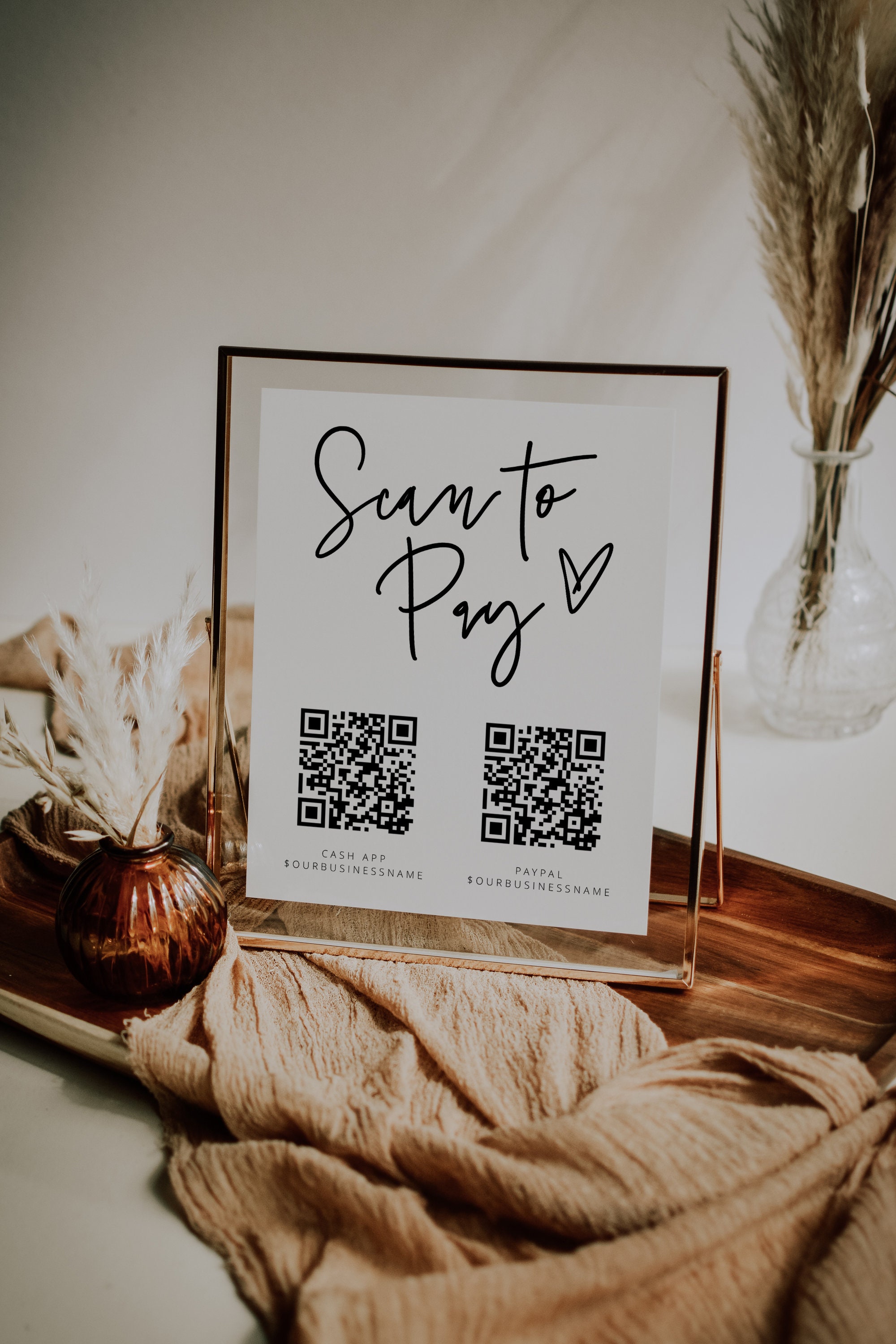 Scan To Pay Sign Template Free Printable Word Searches