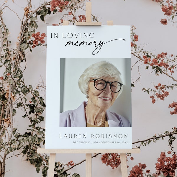 In Memoriam Sign - Etsy