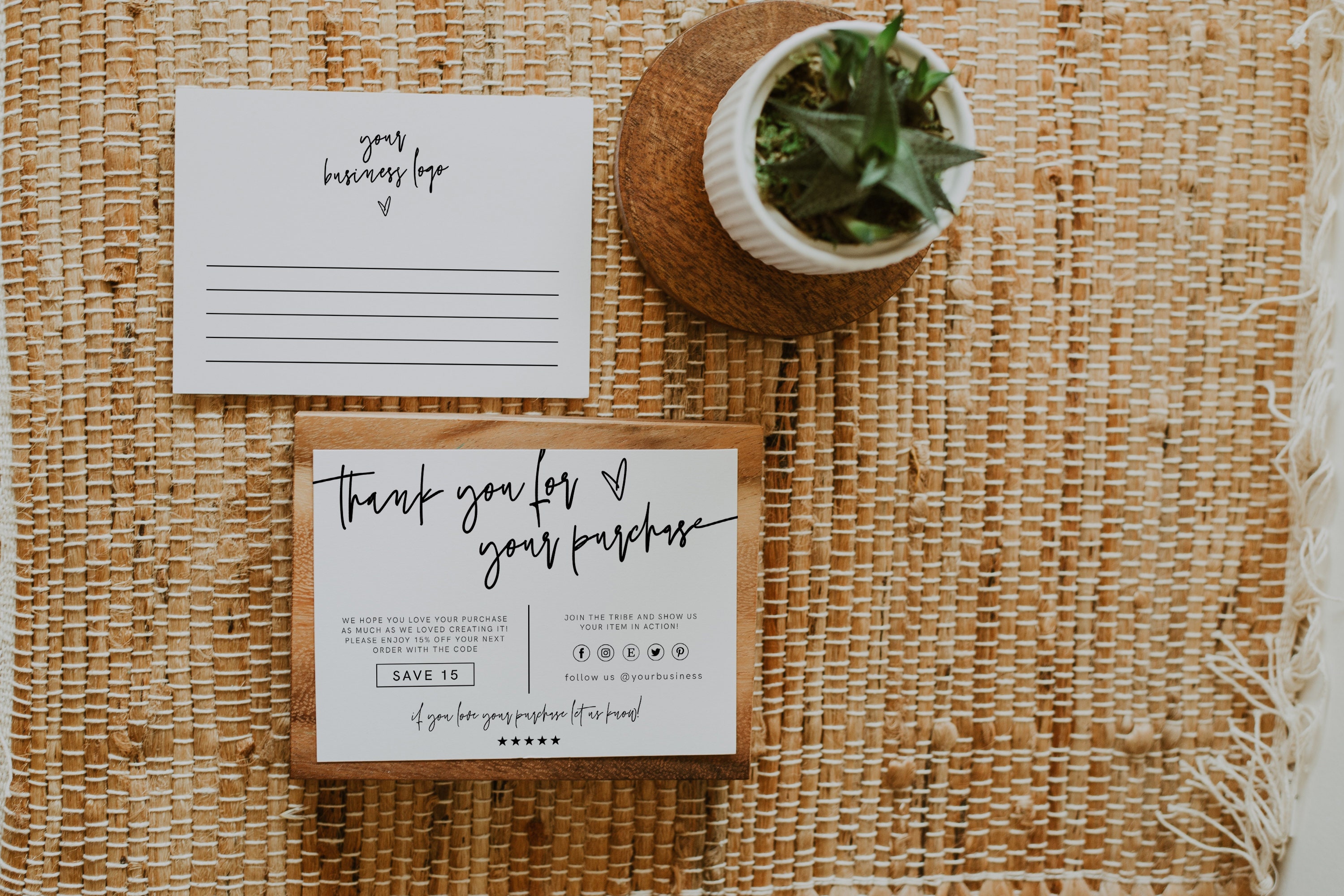 Small Business Thank You Card Template Printable Thank You - Etsy