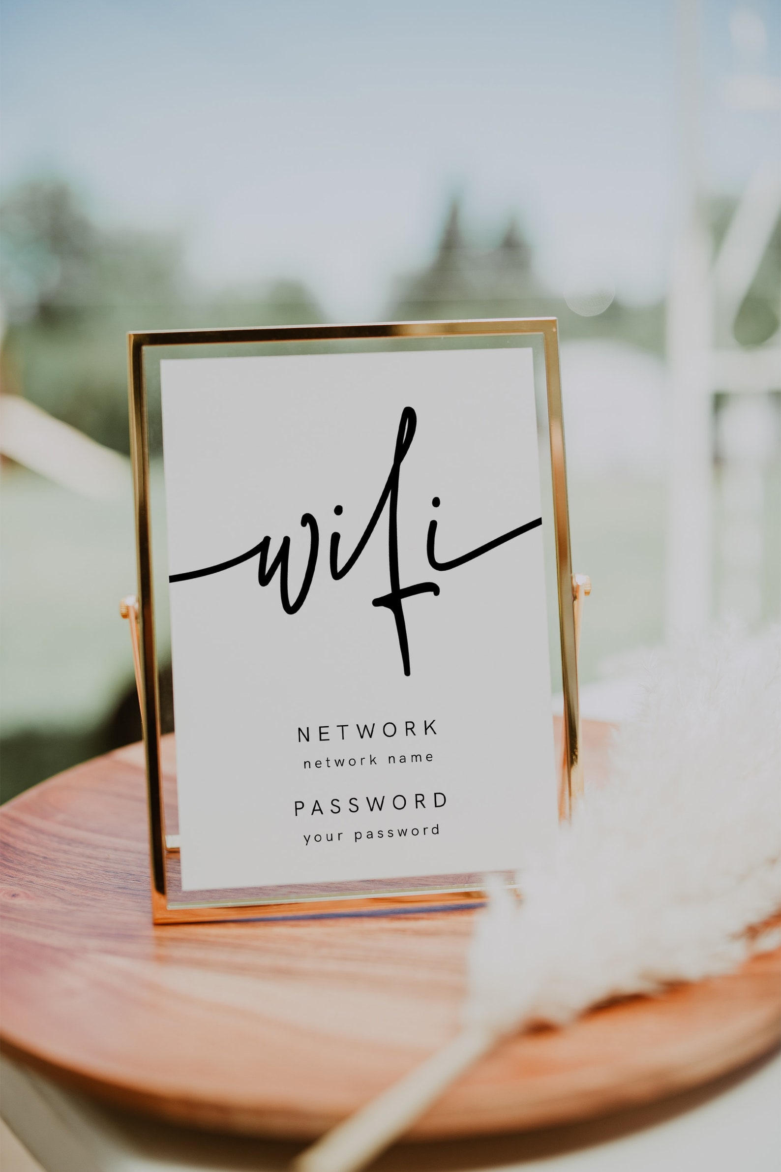 Wifi Password Sign Printable Editable Wifi Sign Template - Etsy