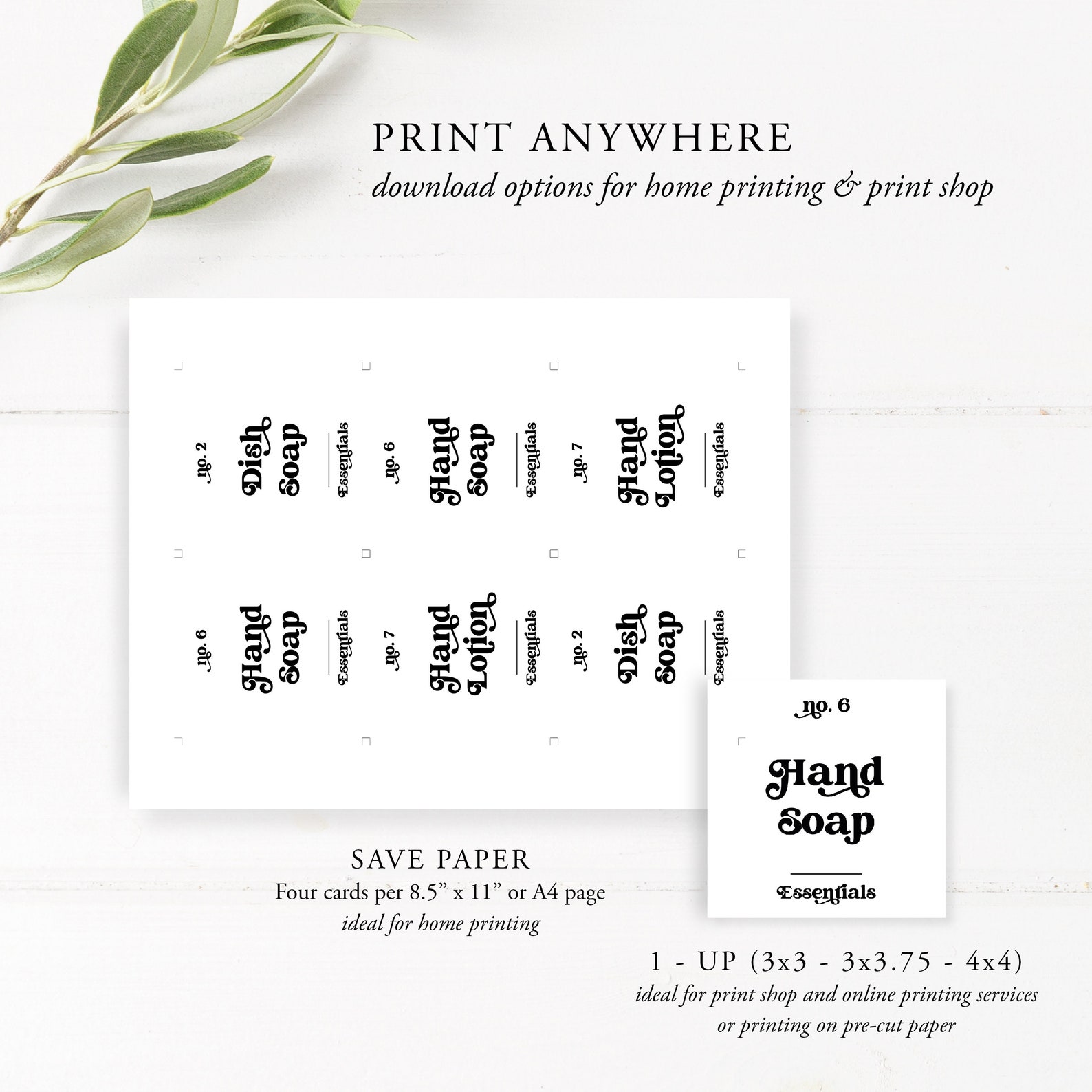 Kitchen Cleaning Labels Template Dish Soap Hand Lotion | Etsy