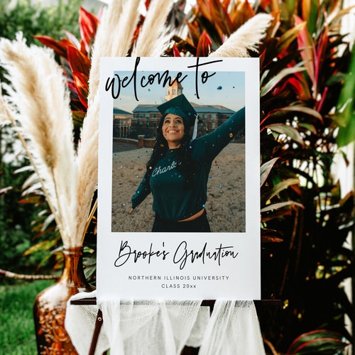 Graduation Welcome Sign Photo Graduation Welcome Poster - Etsy