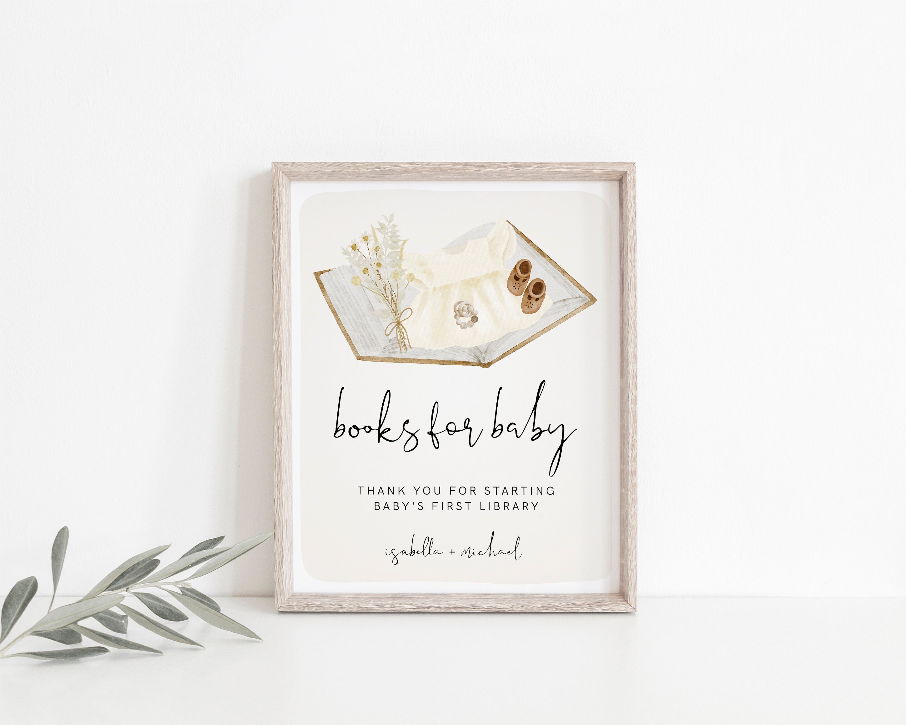 Boho Book for Baby Sign Printable Baby Shower Book for Baby - Etsy