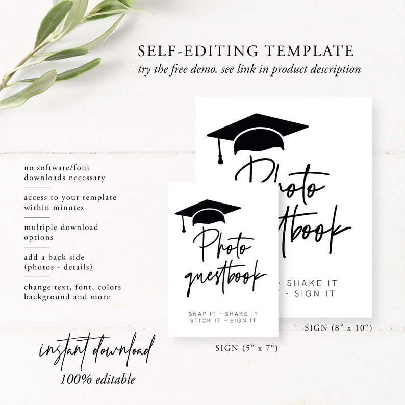 Graduation Photo Guest Book Graduation Guest Book Sign - Etsy