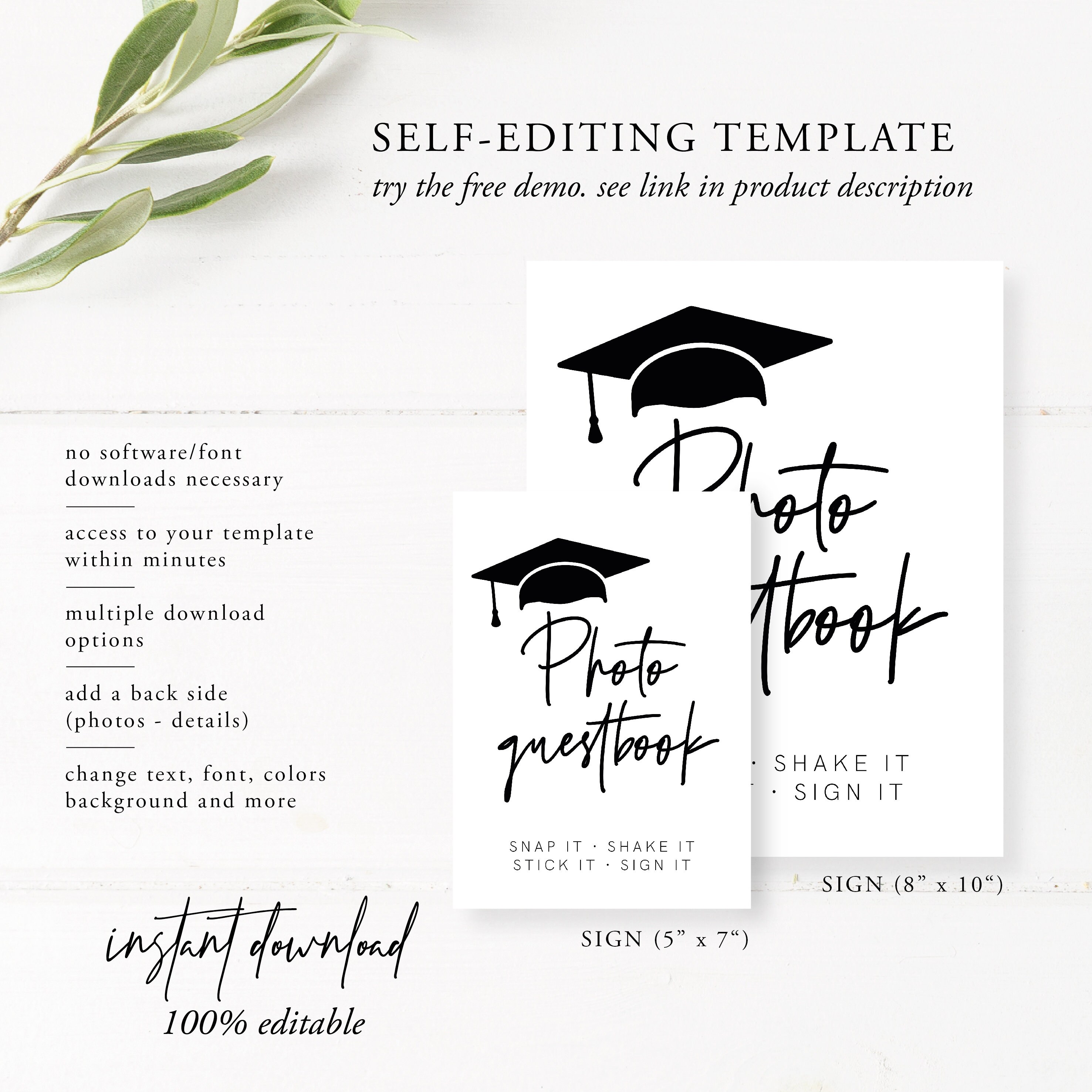 Graduation Photo Guest Book Graduation Guest Book Sign - Etsy