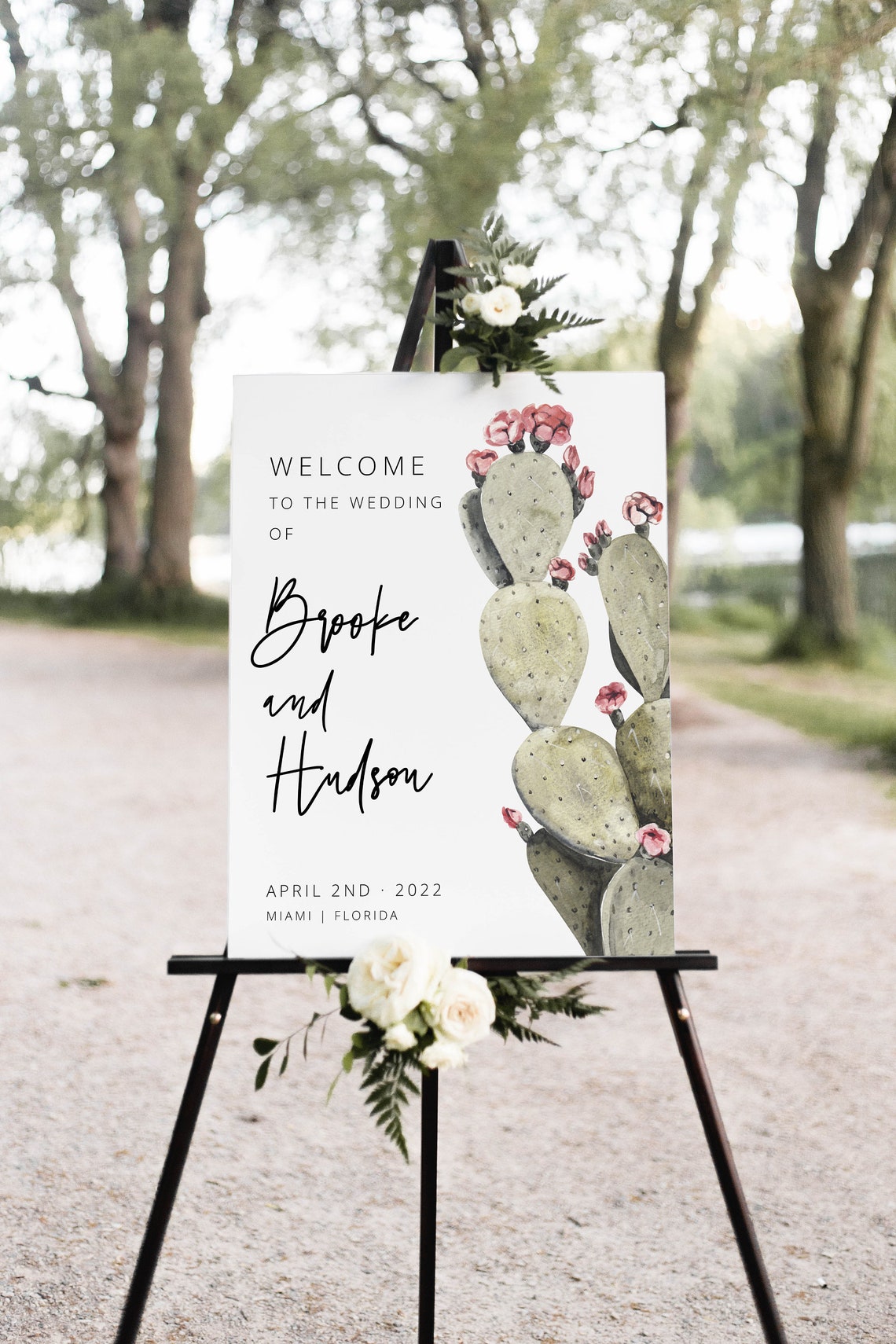 Cactus Welcome Sign, Cactus Wedding, Printable Wedding Welcome, Bridal ...