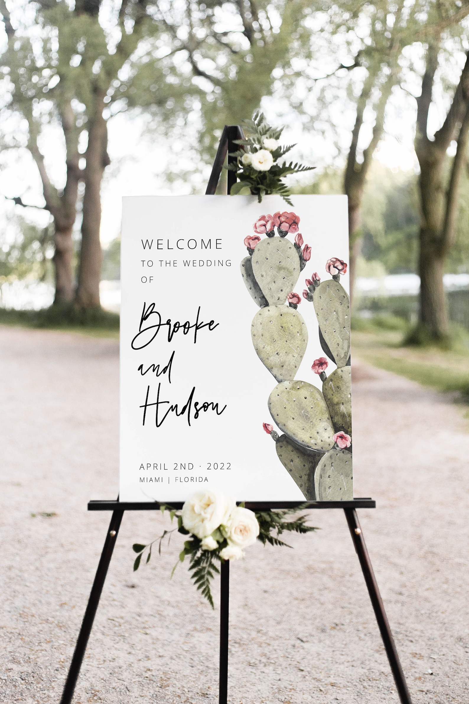 Cactus Welcome Sign Cactus Wedding Printable Wedding - Etsy