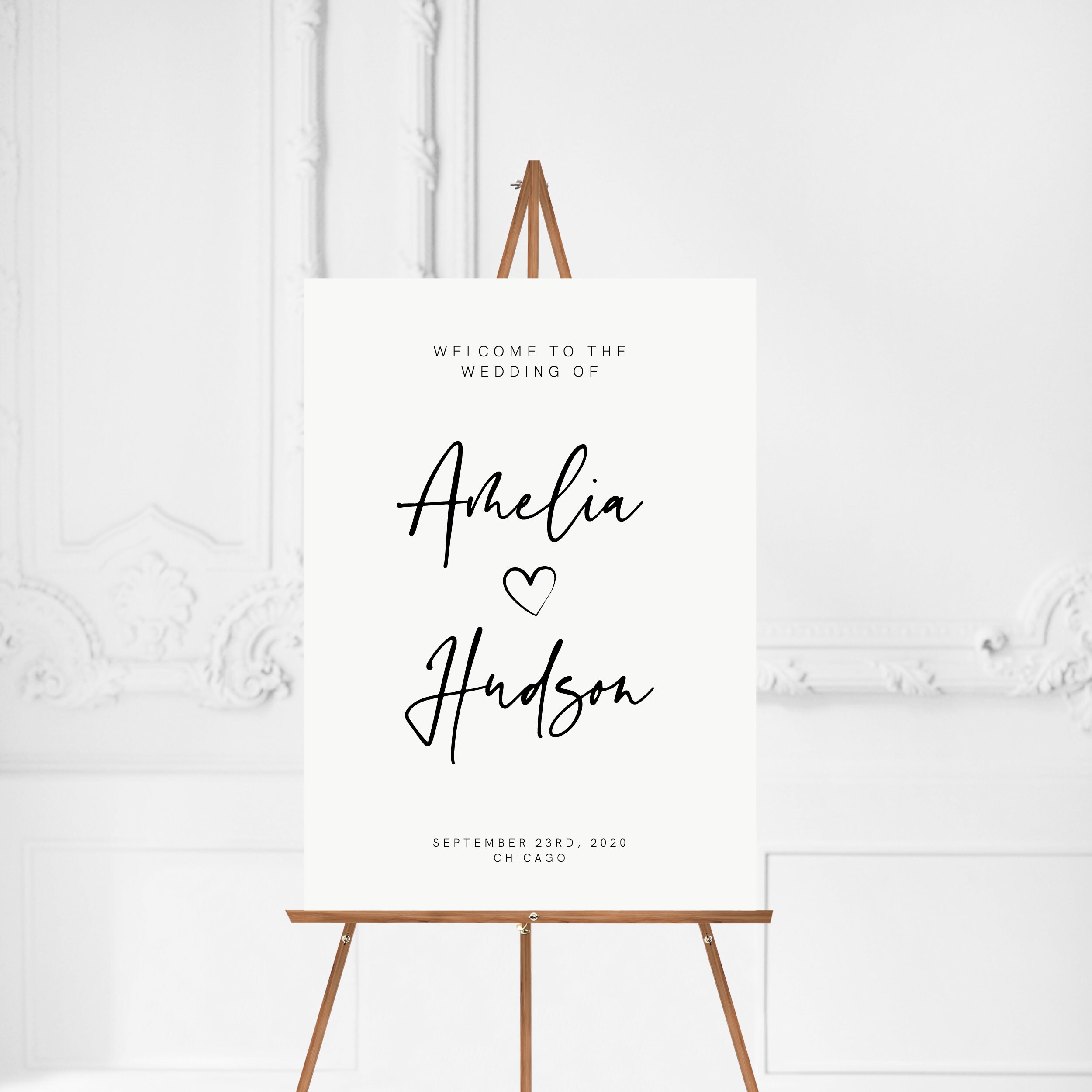 Modern Welcome Sign Minimalist Wedding or Bridal Shower Sign - Etsy