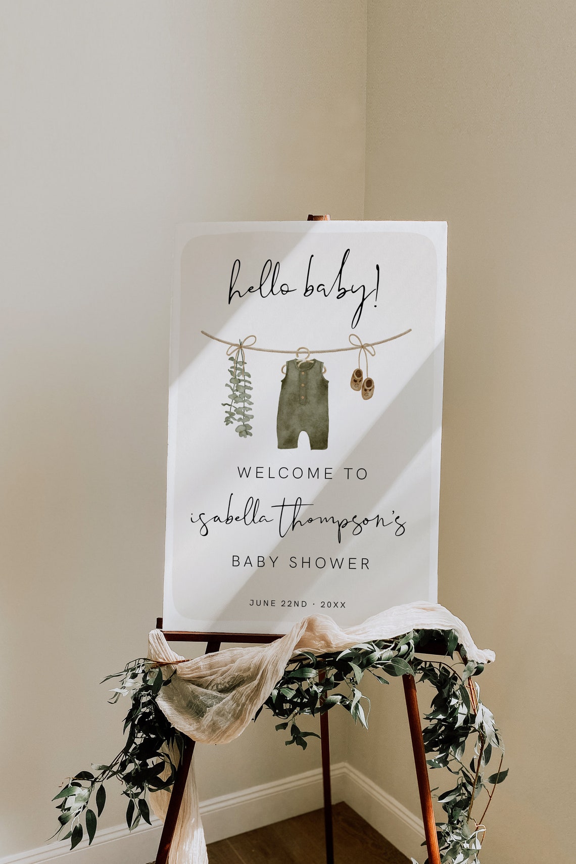 Boy Baby Shower Welcome Sign Template Boho Boy Baby Shower - Etsy