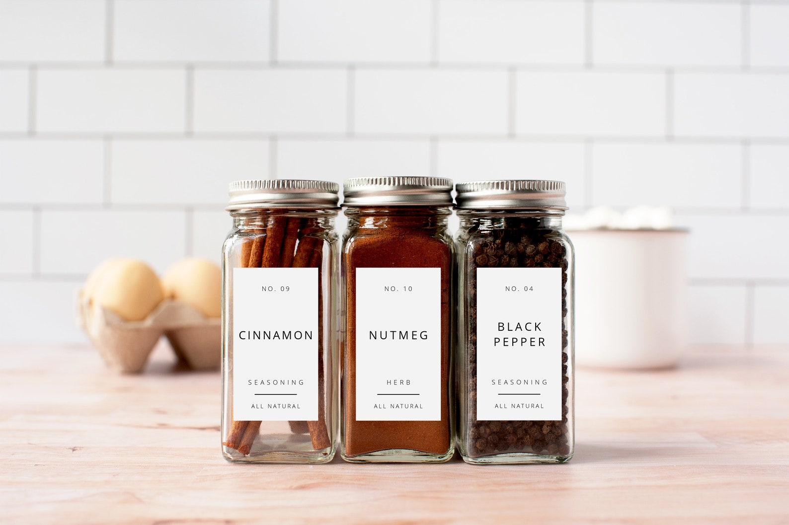 Modern Minimalist Spice Jar Labels Template (digital Download) - Etsy