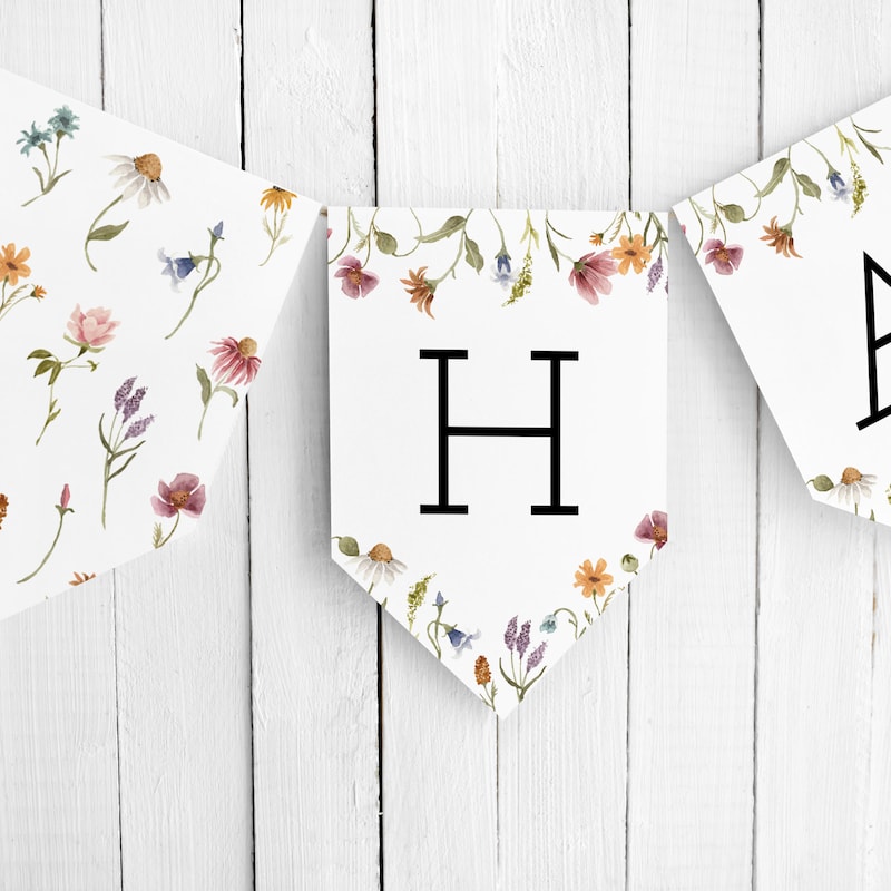 Floral Banner - Etsy