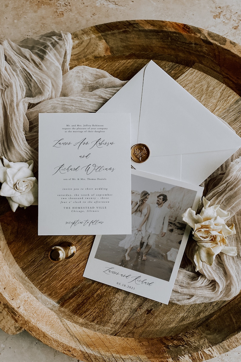 Elegant Wedding Invitation Calligraphy Elegant Font Rustic | Etsy