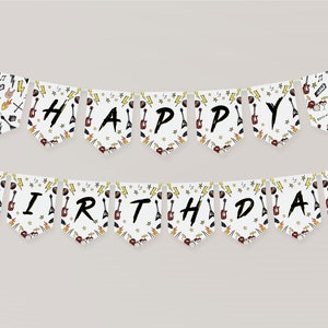 Rock and Roll Banner Template, Rock and Roll Birthday, Custom Banner ...