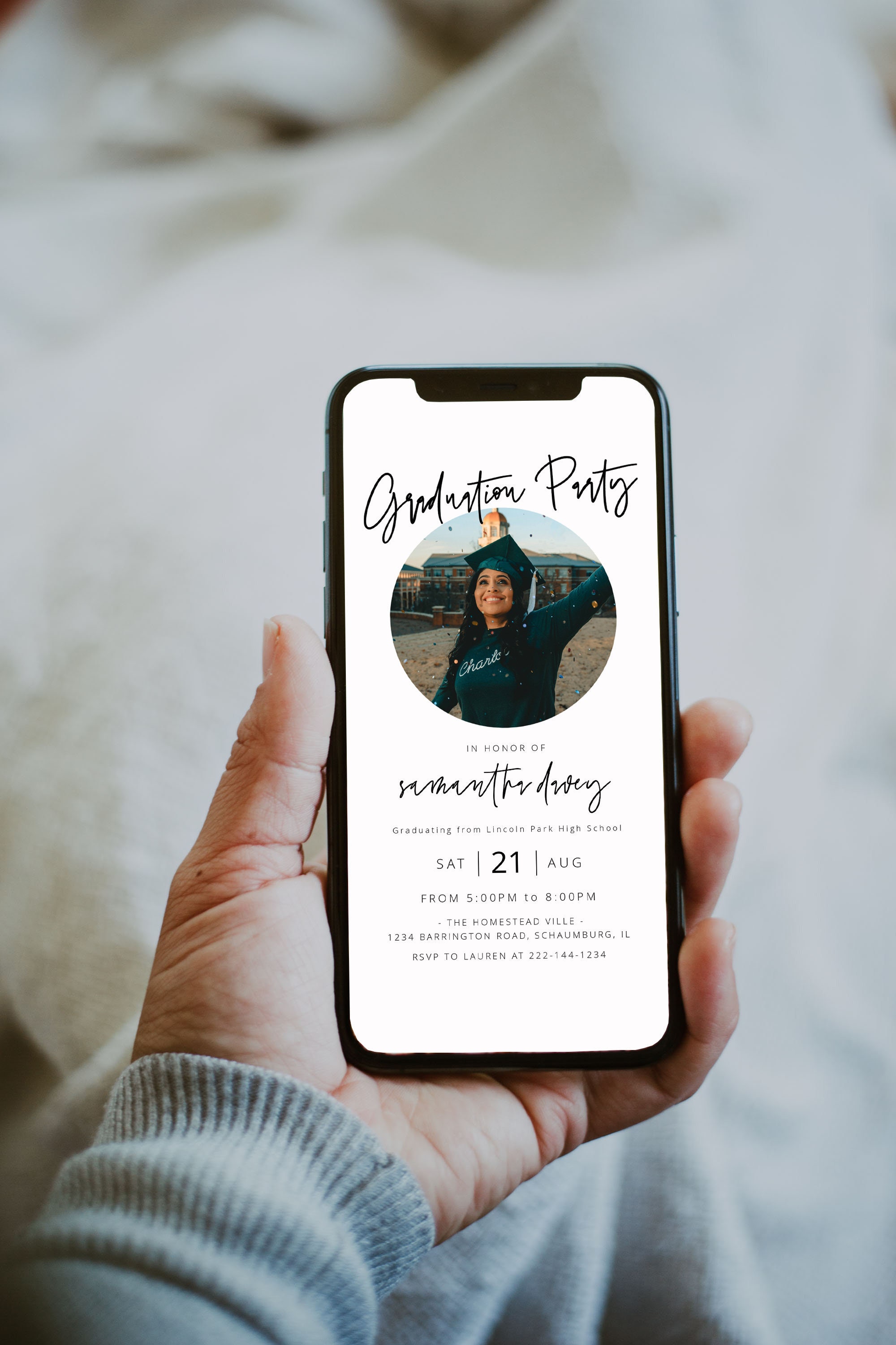 Electronic Graduation Invitation Template College Grad Photo - Etsy