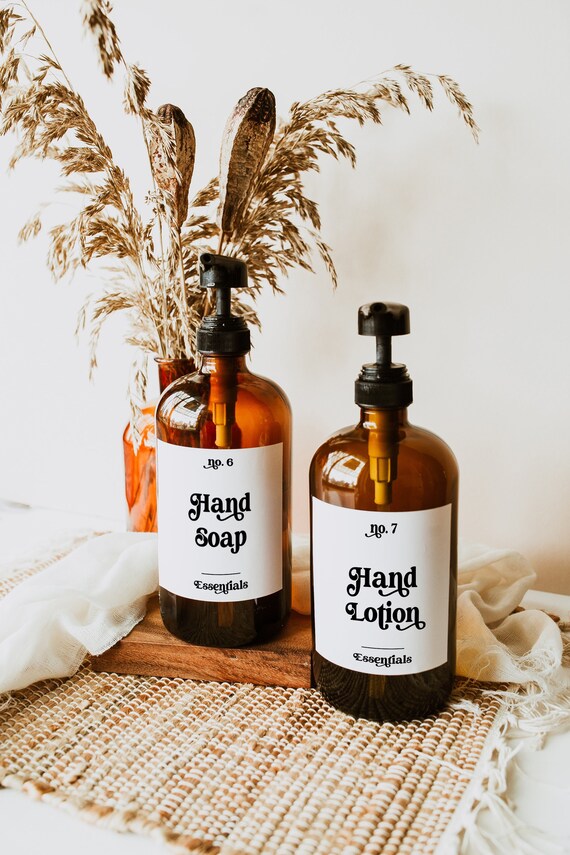 Kitchen Cleaning Labels Template Dish Soap Hand Lotion | Etsy