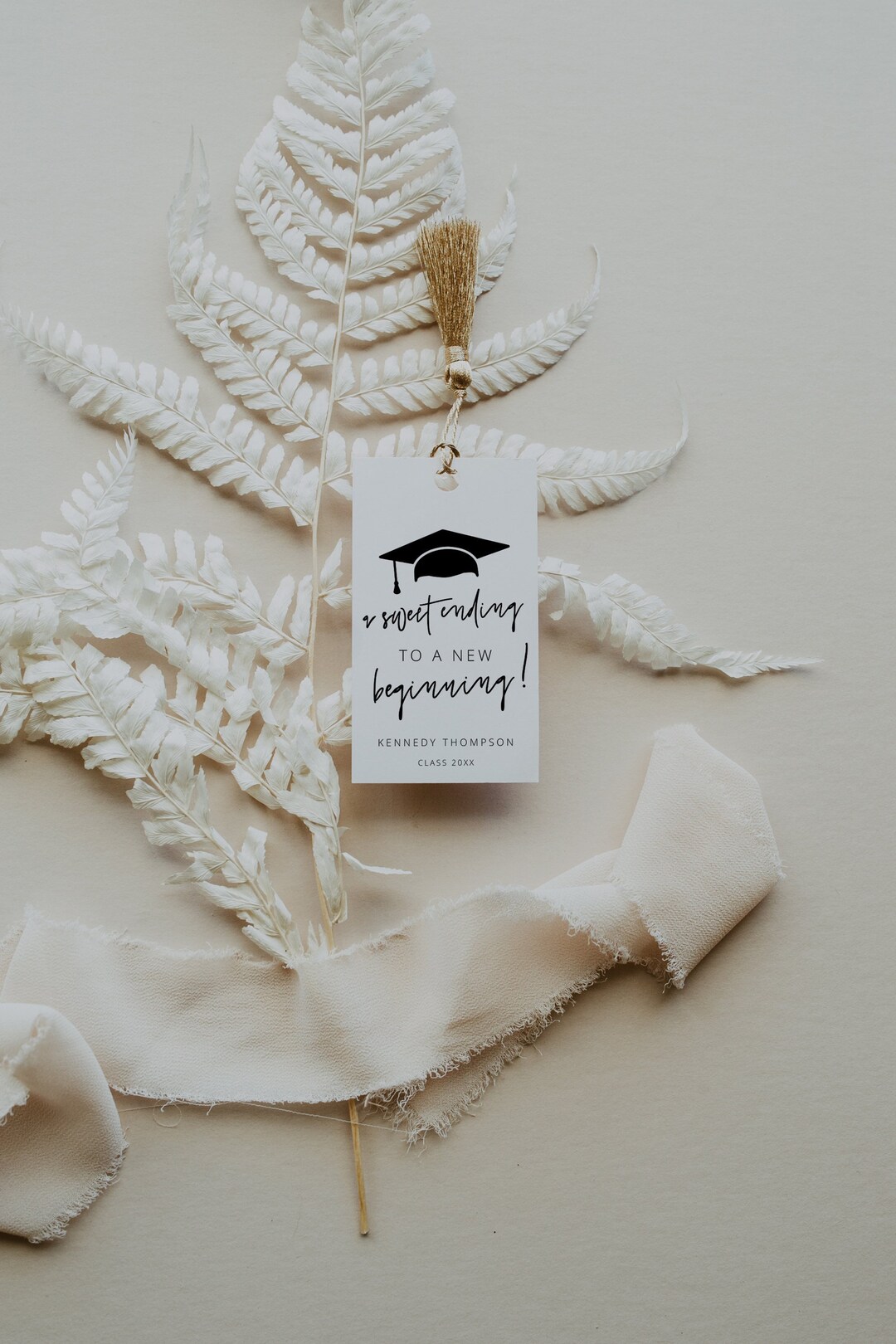 Graduation Favor Tag Template, Sweet Ending to A New Beginning ...