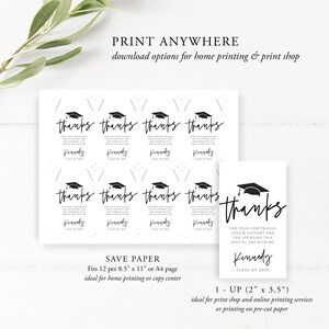Graduation Favor Tag , Graduation Thank You Tag, Class of 2022 ...
