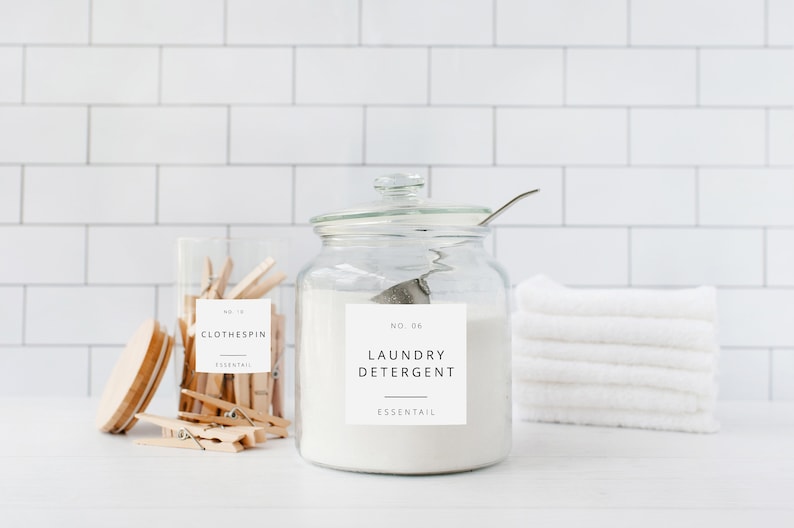 Laundry Labels Template, Custom Laundry Room Labels, Home Organization ...