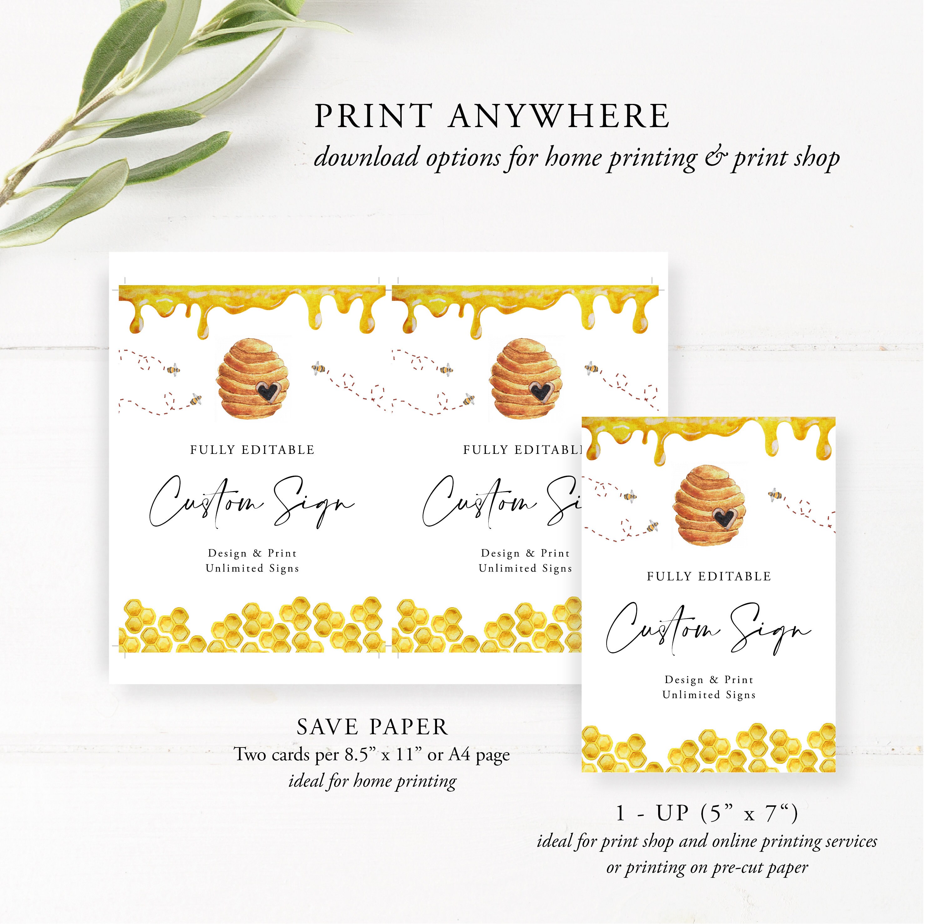 Bee Custom Sign Honeybee Sign Baby Shower Sign Bee Baby | Etsy