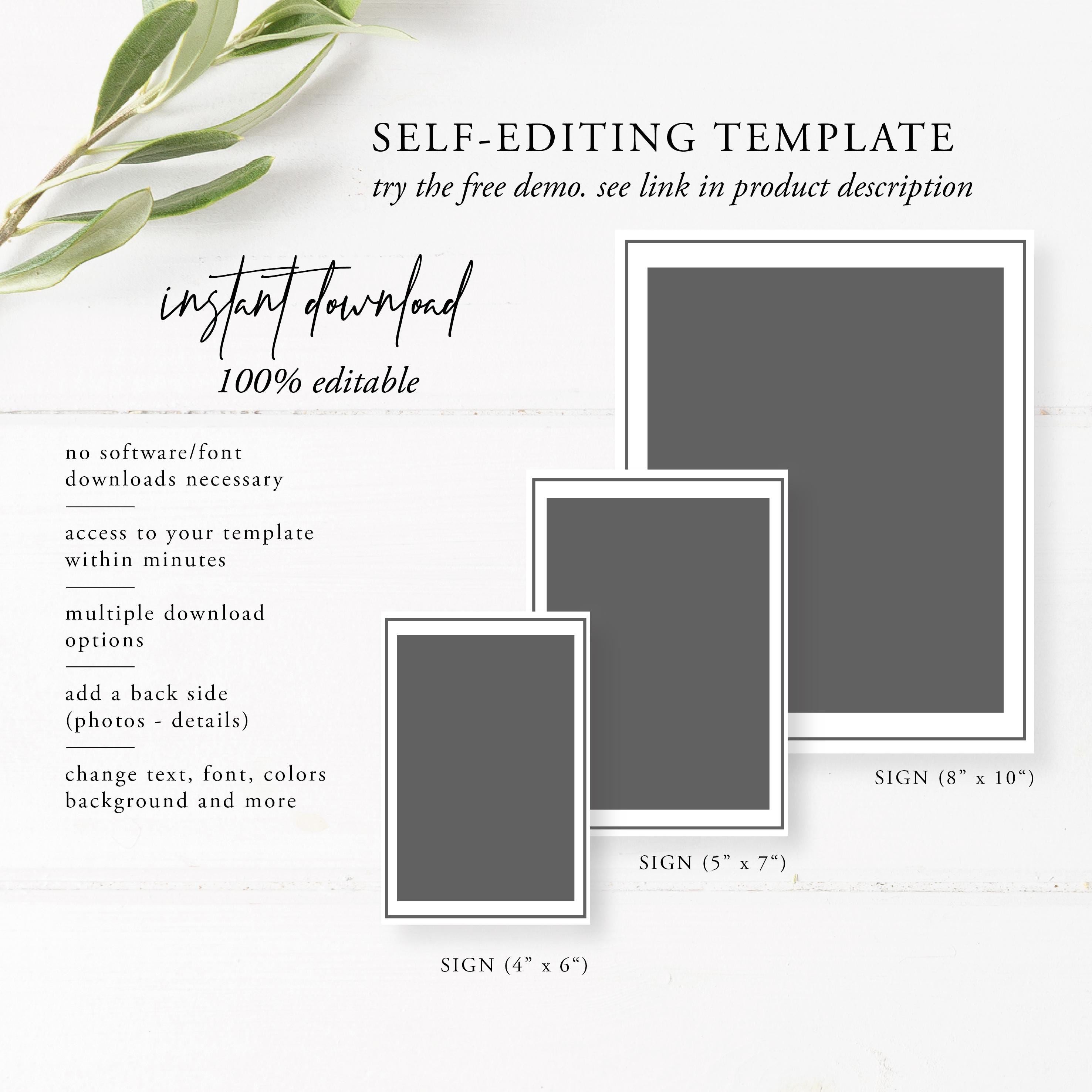 Please Sign Our Photo Frame, Printable Wedding Guestbook Sign ...
