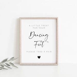 Dancing Feet Sign Template, Wedding Flip Flops Sign, Simple Dancing ...