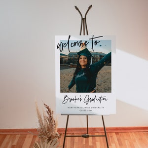 Graduation Welcome Sign Template, Photo Graduation Poster, Download ...