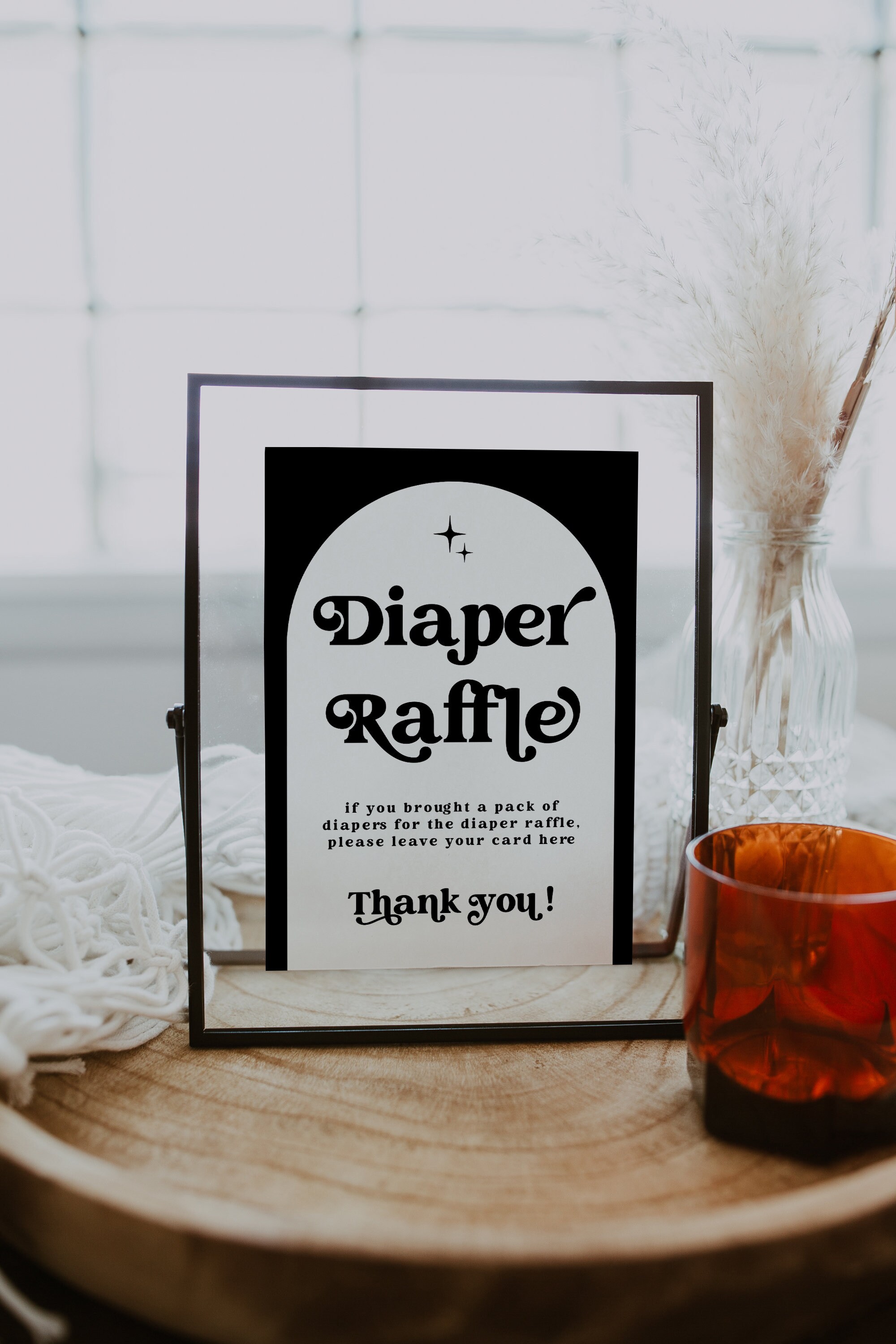 Retro Diaper Raffle Game Printable Baby Shower Diaper Raffle - Etsy
