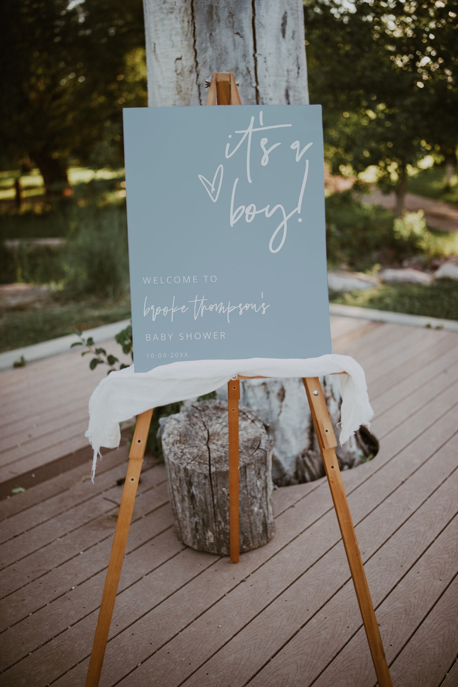 It's a Boy Welcome Sign Template, Modern Baby Shower Sign, Clean ...