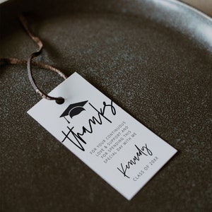 Graduation Favor Tag , Graduation Thank You Tag, Class of 2022 ...