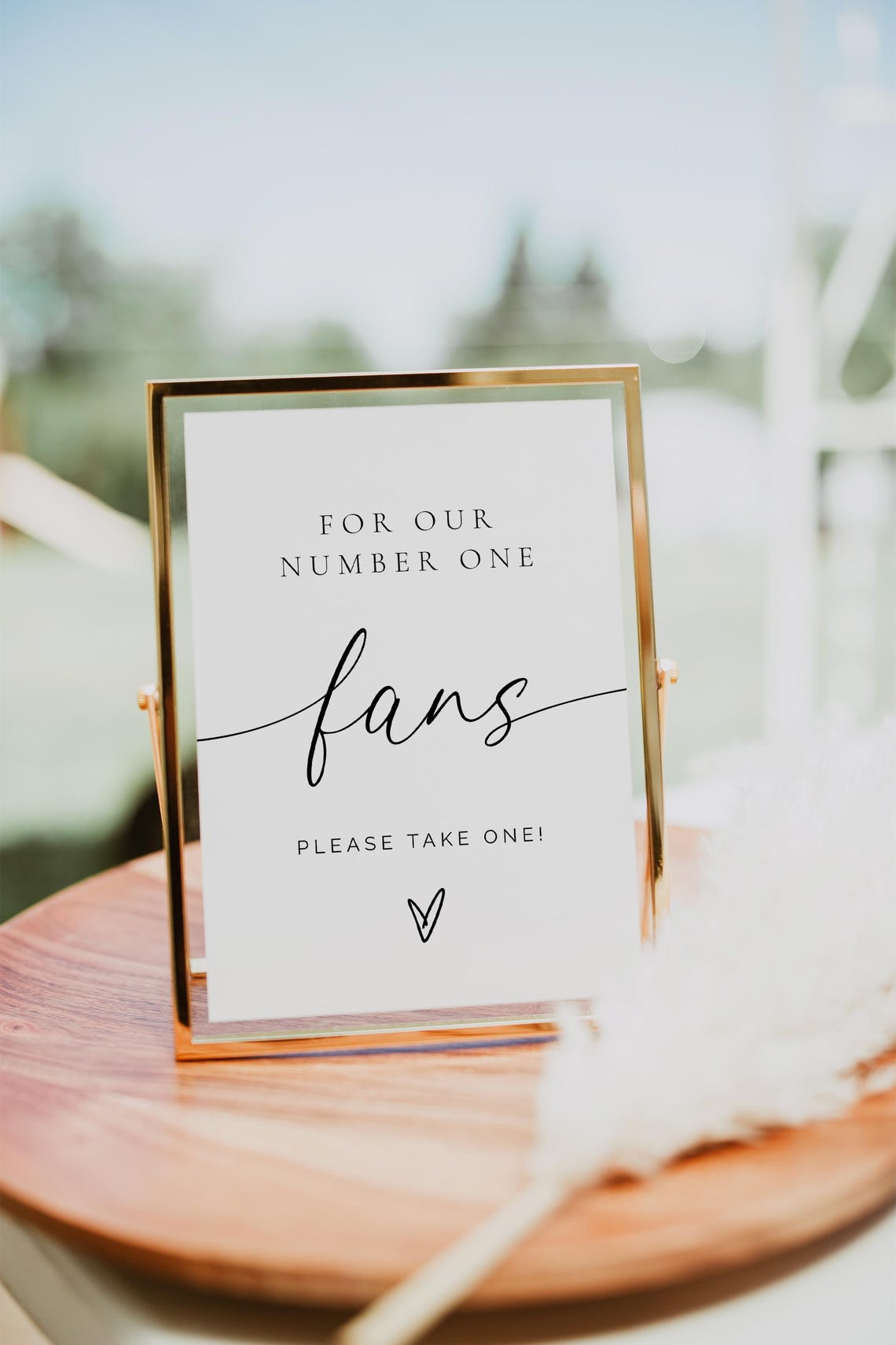 Wedding Fan Sign Template, for Our Number One Fans, Minimalist Wedding ...