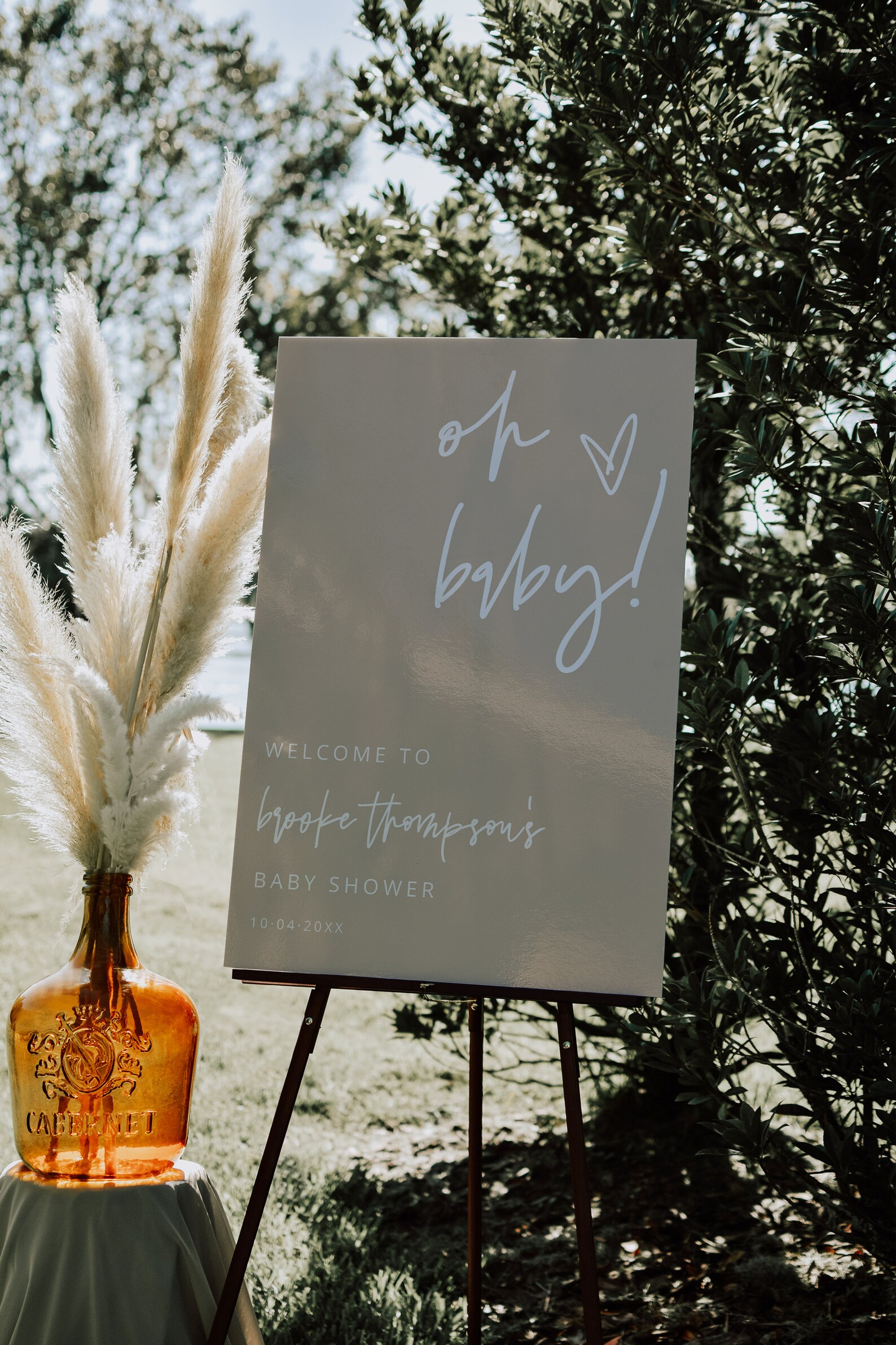 Oh Baby Welcome Sign Template Modern Baby Shower Sign Clean | Etsy